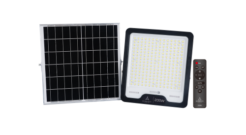 Hydra 200W LED Solar Floodlight operates up to 12 hours